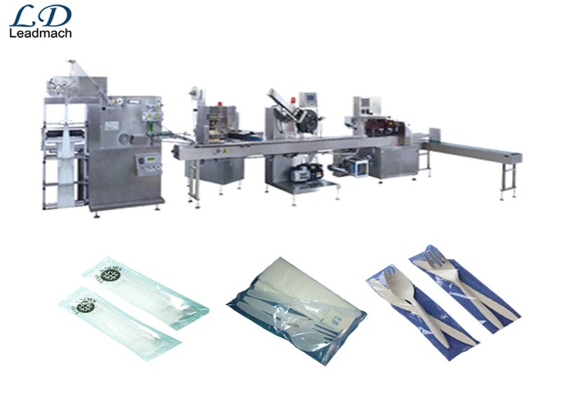 Automatic disposable cutlery packaging machine - Ruian Lead Machinery ...
